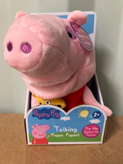 PEPPA PIG TALKING Peppa Puppet Sound Noise Squeeze Me Soft Plush £8.00 ...