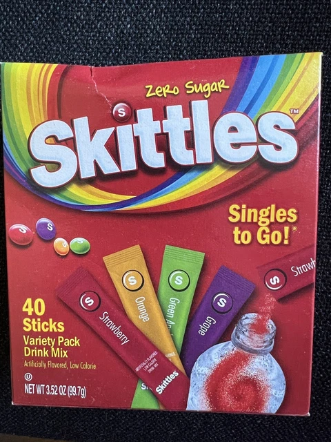 SKITTLES ZERO SUGAR Drink Mix Variety Pack 30 Sticks USA Import UK ...