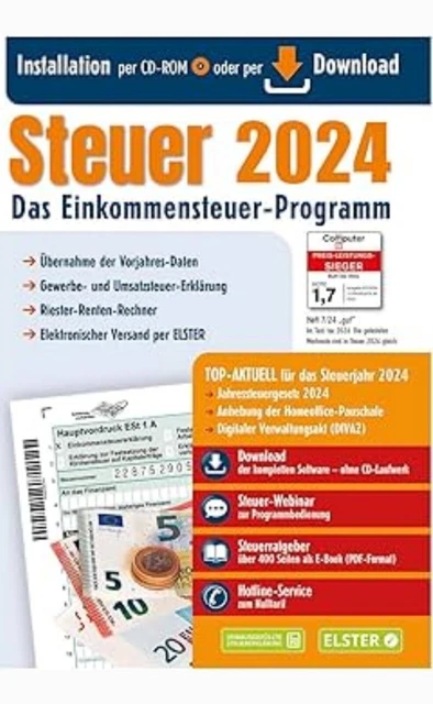 ALDI EINKOMMENS STEUER Programm 2024 Code Steuererklärung 2024 Elster EUR 16,66 - PicClick DE