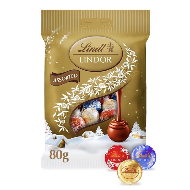 LINDT LINDOR CHRISTMAS Assorted Chocolate Mini Truffles Bag, £9.40 ...