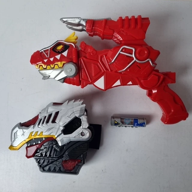 POWER RANGERS DINO Super T-Rex Charge Deluxe Charger Morpher Gun + Dino ...