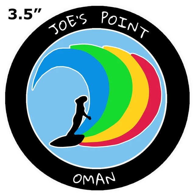 JOE'S POINT, OMAN Surfer 3.5" - Car Truck Window Bumper Graphics ...