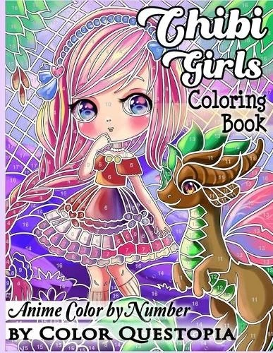 CHIBI GIRLS COLORING Book Anime Color by Number (Poche) Adult Color by ...