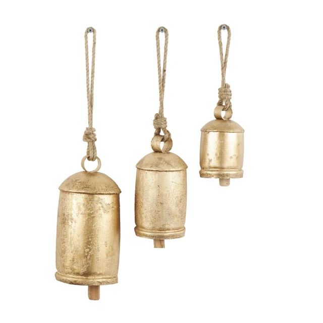 CLOCHES DE VACHE décoratives en métal d'inspiration tibétaine avec ...
