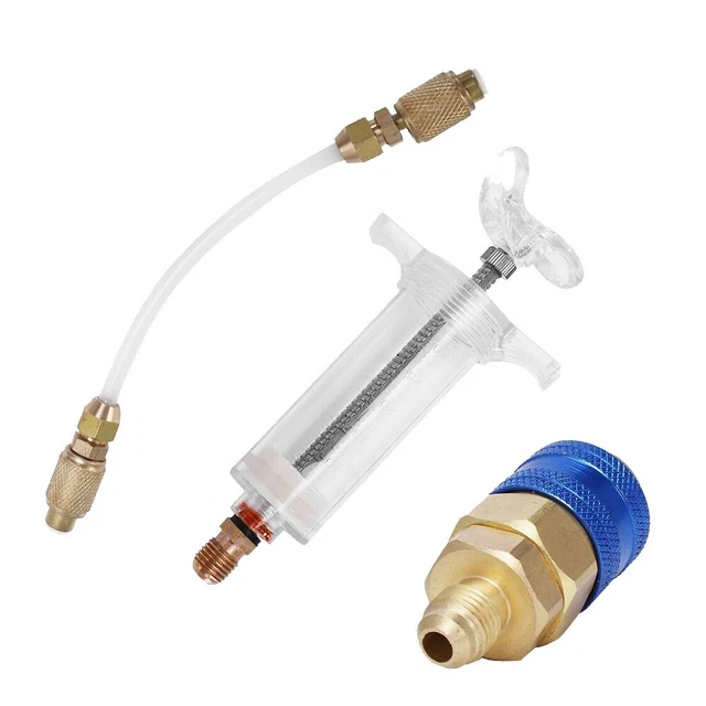HVAC TOOL COMPRESSOR Oil/UV Dye Injection Injector Syringe Charger ...