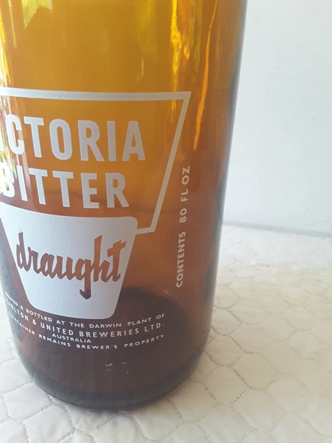 BARGAIN!!! VINTAGE DARWIN STUBBY VINTAGE VICTORIA BITTERS DRAUGHT BEER ...