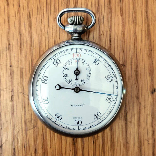 VINTAGE VTG JULES Racine Gallet Mechanical Stopwatch Timer Swiss ...