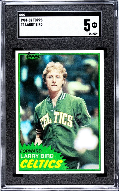 1981-82 TOPPS #4 Larry Bird RC recrue Boston Celtics SGC 5 HOF EUR 33 ...