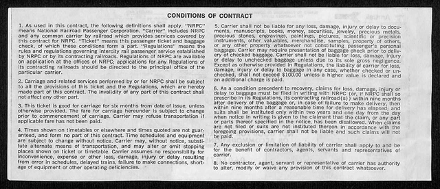 AMTRAK &AMERICA'S FIRST Nationwide Rail.." Ticket Receipt 1973 ...