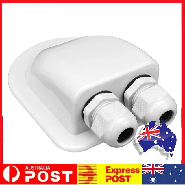 CARAVAN CAR JUNCTION Box Roof Wire Entry Boxes (Double Hole White) $10. ...