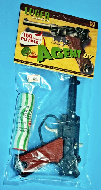 JAMES BOND LUGER PARABELLUM 07 KNALL PISTOLE LANTERN AMORCES CAP GUN ...