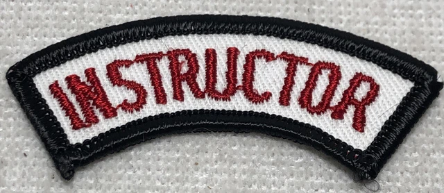 2.75” VINTAGE INSTRUCTOR Boy Scout Segment PATCH Rocker RWB BSA Staff ...