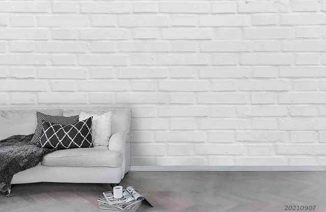 3D WHITE BRICK Wallpaper Wall Mural Removable Self-adhesive Sticker5356 ...