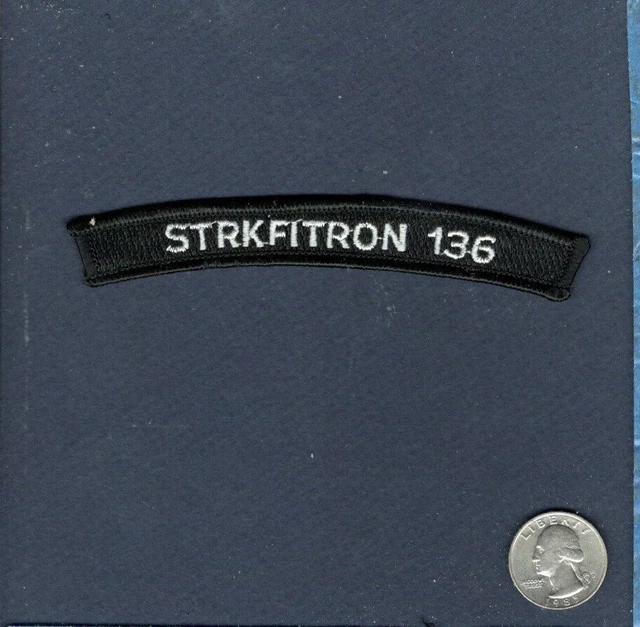 VFA-136 KNIGHTHAWKS US Navy Enlisted Uniform Squadron Rocker Patch £4. ...