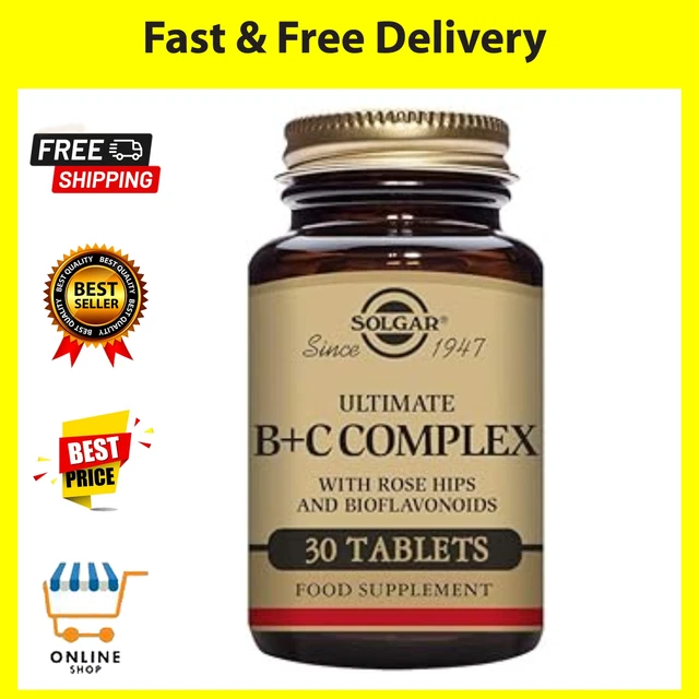 SOLGAR ULTIMATE B plus C Complex Tablets - Pack of 30 £16.50 - PicClick UK