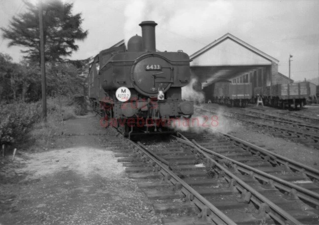 PHOTO GWR 6433 With An Auto Train By Abergavenny Carriage Shed 26/9/53 ...
