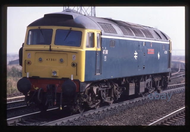 ORIGINAL 35MM SLIDE- Class 47/3 - 47361 light at Thornaby on 30.6.85. £ ...