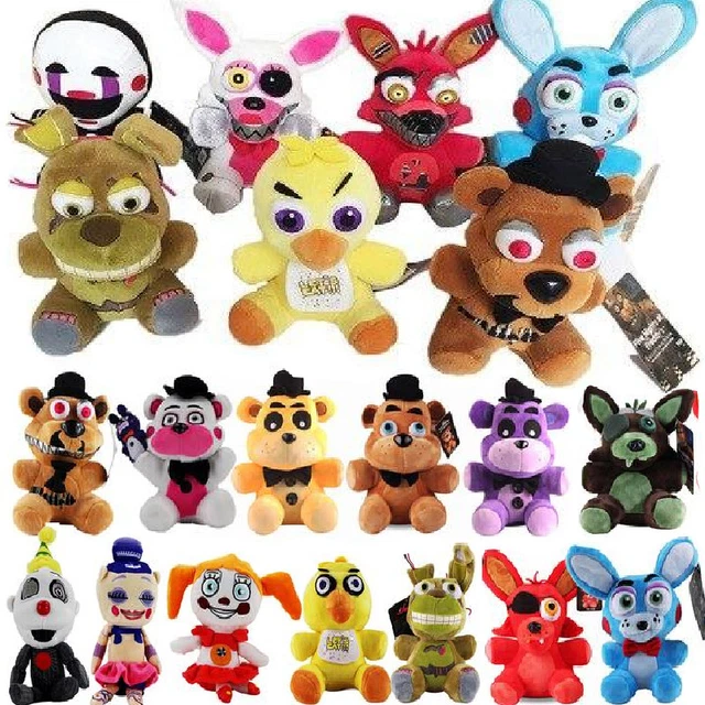 FNAF PLUSHIES FIVE Nights Plush Toys Stuffed Animal Doll Foxy Bear Kids ...