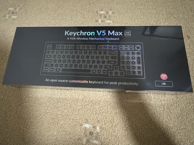 NEW SEALED KEYCHRON V5 Max Compact Wireless Custom Knob Mechanical ...