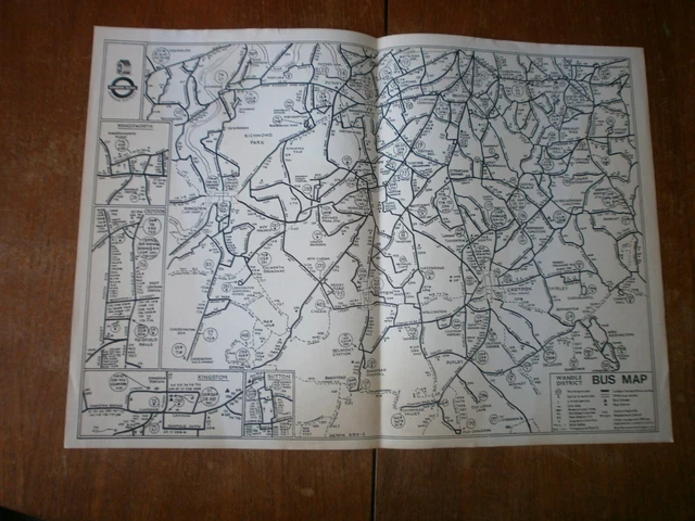 LONDON TRANSPORT WANDLE District Bus Map 1980s £1.99 - PicClick UK