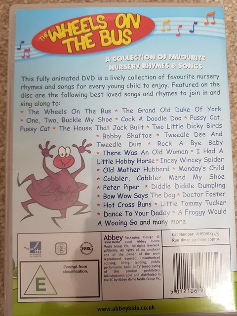 THE WHEELS ON The Bus - Nursery Rhymes And Songs (DVD) kids eyfs ks1 ...