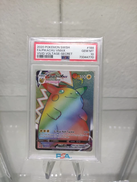 FULL ART PIKACHU VMAX Gigantamax Vivid Voltage PSA 10 Pokemon 188/185 ...