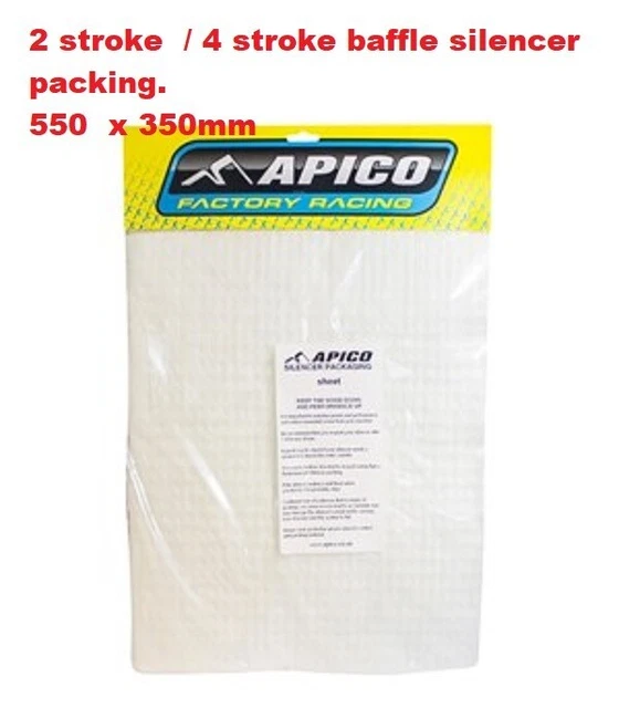 APICO EXHAUST SILENCER Packing 1 Sheet 550x350mm Motocross Enduro ...