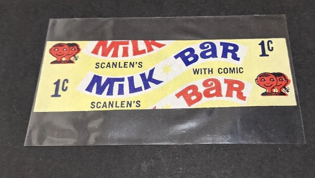 RARE VINTAGE SCANLENS 1 Cent Milky Bar Gum Candy Archive Wax Wrapper ...