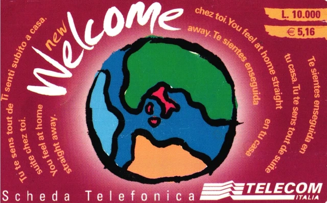 1266 SCHEDA TELEFONICA Internazionale Usata C&C 6124 Welcome Wcr 31.10. ...