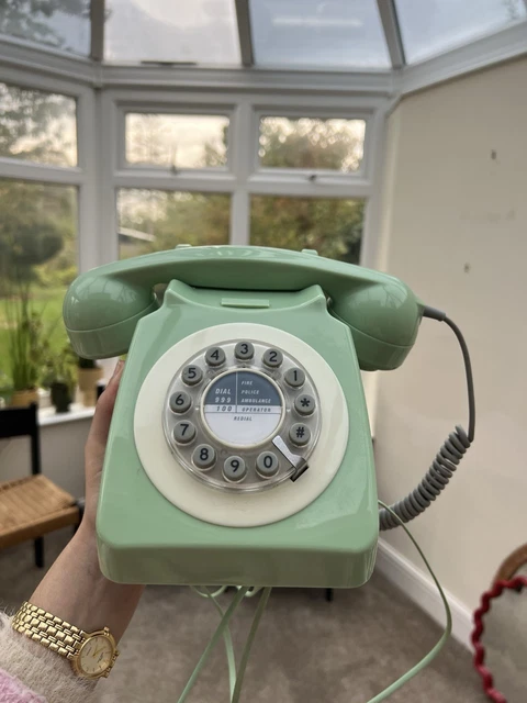 VINTAGE MINT GREEN Landline Phone £42.28 - PicClick UK