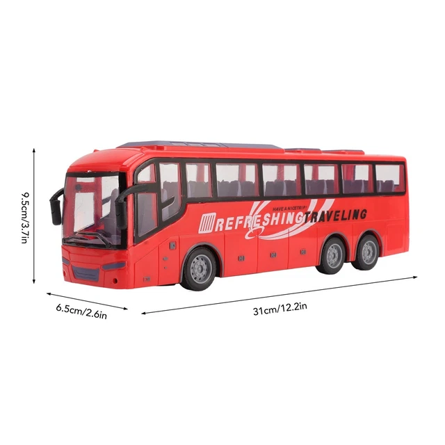 RC BUS ELECTRIC Remote Control Light Up Bus Tour Bus School City Model ...