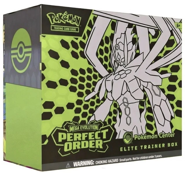 POKÉMON TCG: MEGA Evolution Perfect Order PKC Center Elite Trainer Box ...