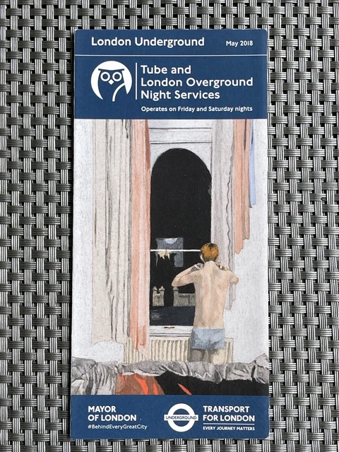 LONDON UNDERGROUND NIGHT Tube Map May 2018 £3.00 - PicClick UK