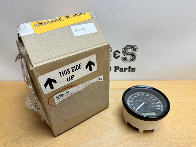 GENUINE HARLEY-DAVIDSON SPORTSTER SPEEDOMETER DUAL MPH/KPH 4" Black ...