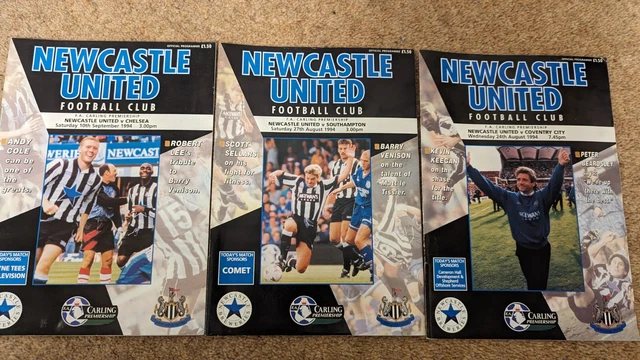 NEWCASTLE UNITED 1994/95 Home Programmes (x20) £10.00 - PicClick UK