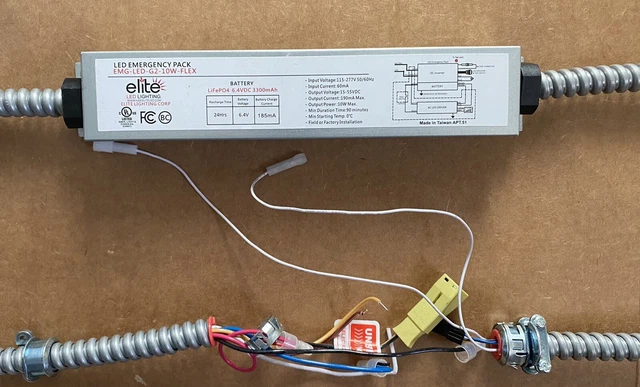 ELITE LIGHTING EMG-LED-G2-10W-FLEX Emergency Battery Driver EUR 31,35 ...