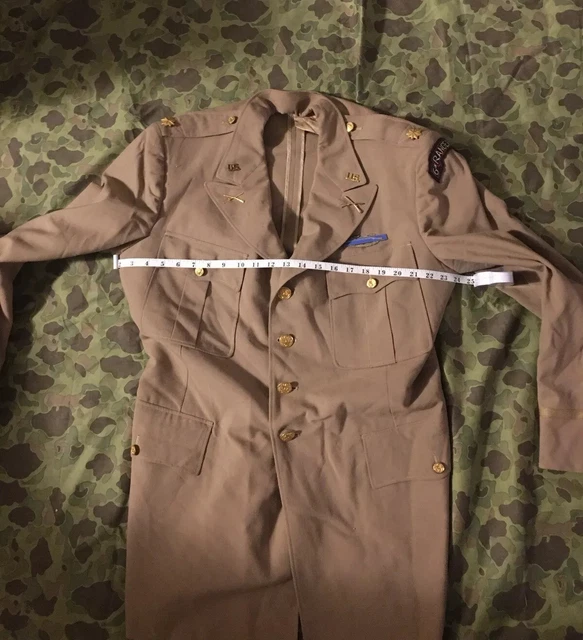 RARE HUGE SIZE Ww2 Us Army 6 Th Ranger Bn Majors Khaki Jacket Sterling ...