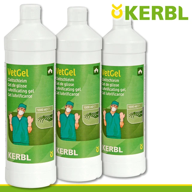 KERBL 3X 1000ML Vetgel Gleitschleim Vétérinaire Obstétrique Vaches ...