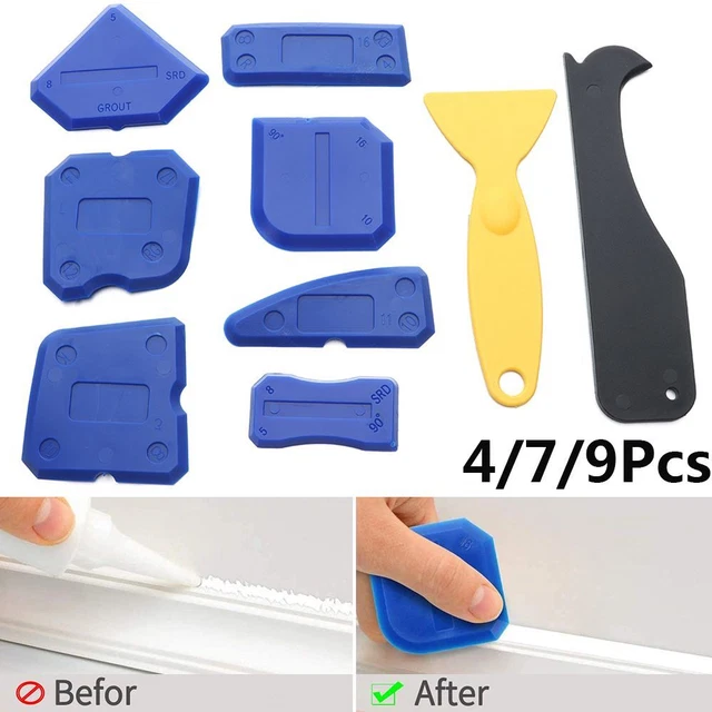 MULTI-ANGLE CEMENT SCRAPER Sealant Spreader Grout Applicator Caulk ...