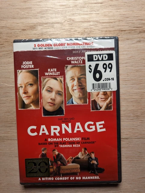 CARNAGE (DVD) JODIE Foster, Kate Winslet, Christoph Waltz, John C ...