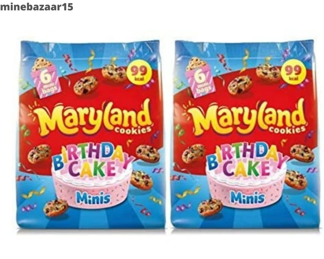 MARYLAND MINI COOKIES Birthday Cake 2 Packs of 6 | UK Free And Fast ...