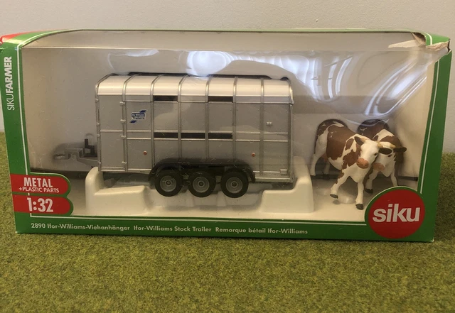 SIKU 2890 Ifor Williams 3-axle Stock Cattle Trailer 1.32 Die-cast NEW £ ...