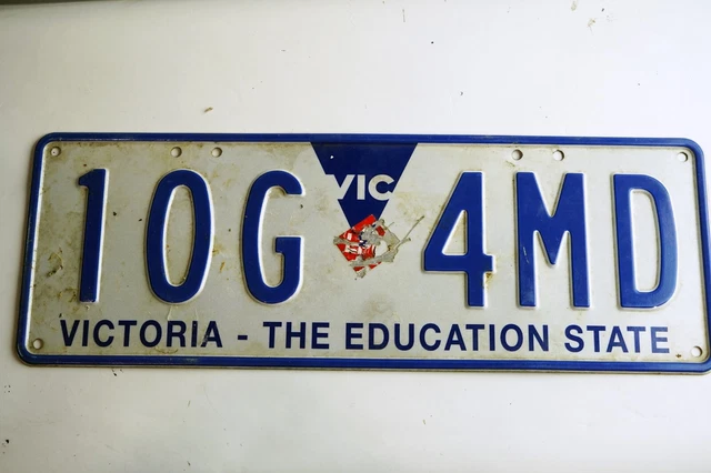 VICTORIA EDUCATION STATE #10G-4MD ~ Vintage Collectable NUMBER PLATE ...