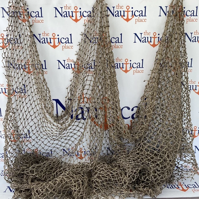 AUTHENTIC USED FISHING Net 5'x10' - Fish Netting - Old Vintage Nautical ...