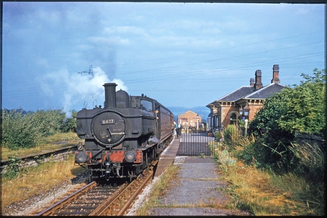 ORIGINAL RAILWAY COLOUR Slide Berkeley Station No. 6437 Auto to ...