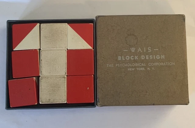 WAIS-R WECHSLER INTELLIGENCE Waage Block Design WAIS/WISC kein Buch ...