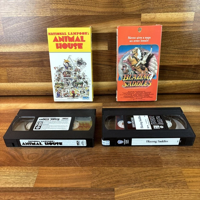ANIMAL HOUSE (1978 Universal) VHS 1988 MCA, & Blazing Saddles 1986 ...