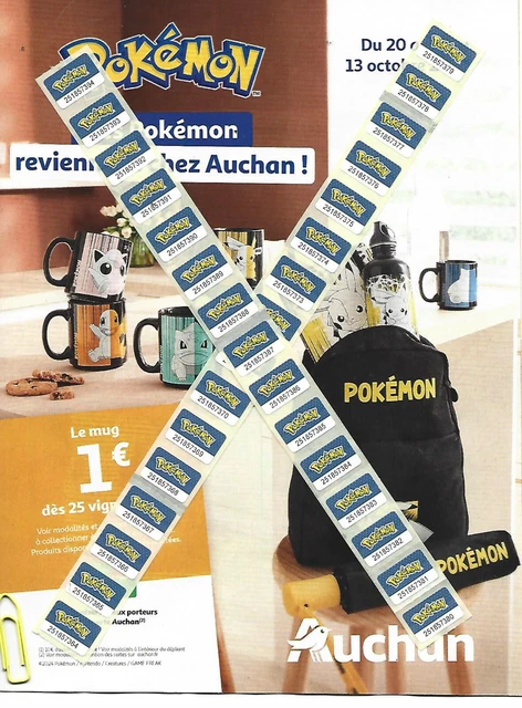 POKÉMON AUCHAN COLLECTEUR vignettes dépliant 31 vignettes EUR 3,00 ...
