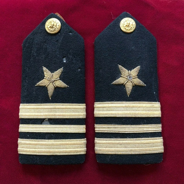 WWII USN NAVAL Rating. Shoulder Board Pair. Line Officer, Lt. Commander ...