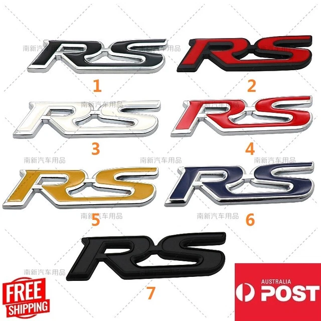 OZ STOCK - RS 3D Aluminium Chrome Badge Emblem Sticker Decal For Honda ...